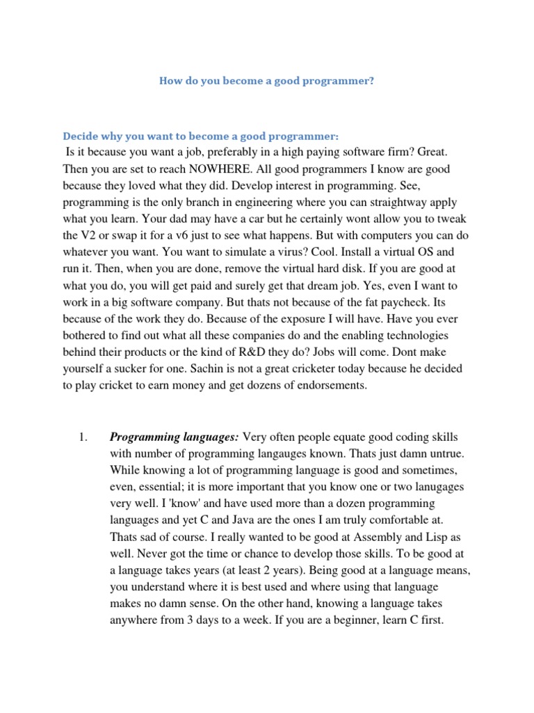 The Pathway to Programming Proficiency: Developing a Passion for ...