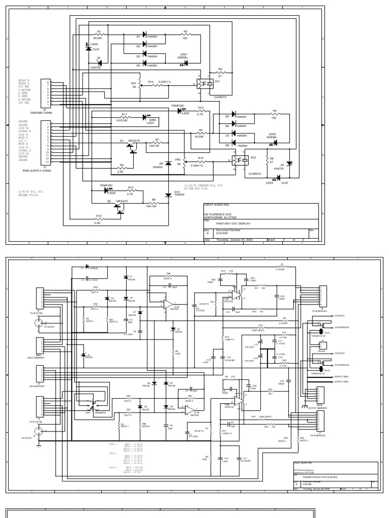 Crest Audio FA Series Service Manual | PDF | Rail Transport | Electric ...