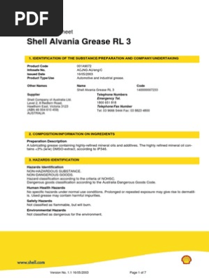 shell alvania grease r3 data sheet