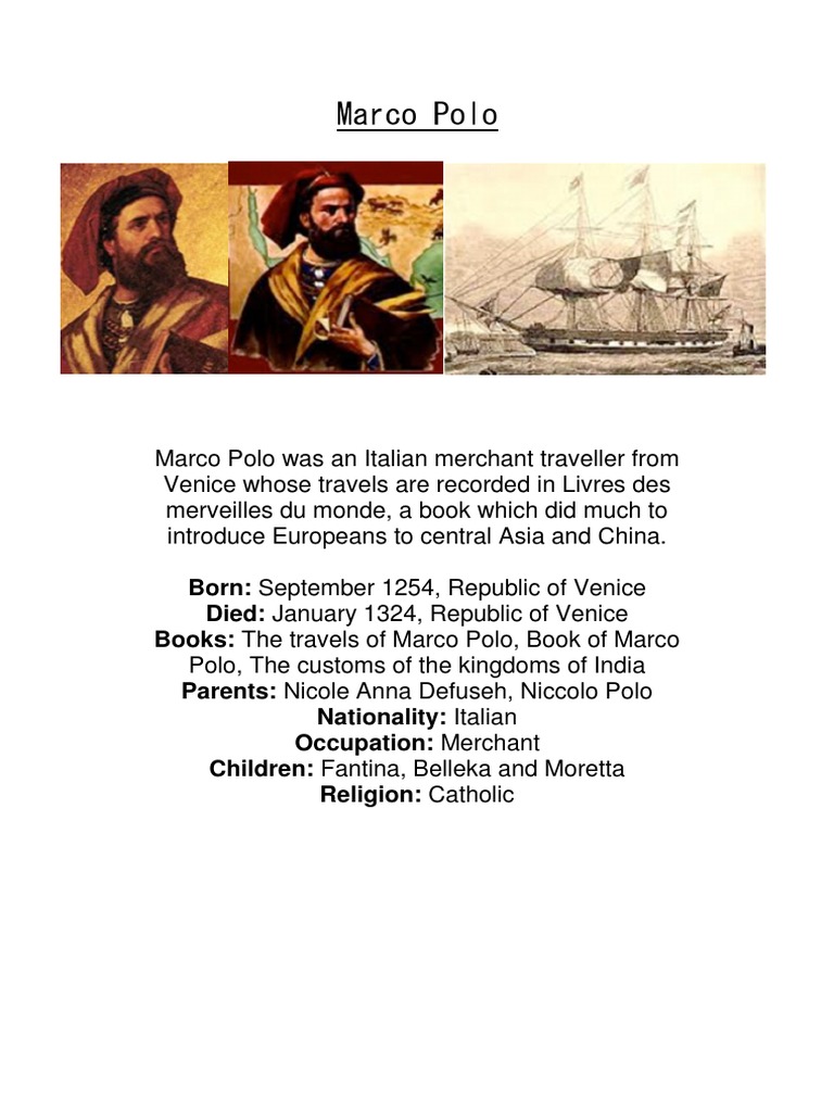Marco Polo | PDF | Marco Polo | Republic Of Venice