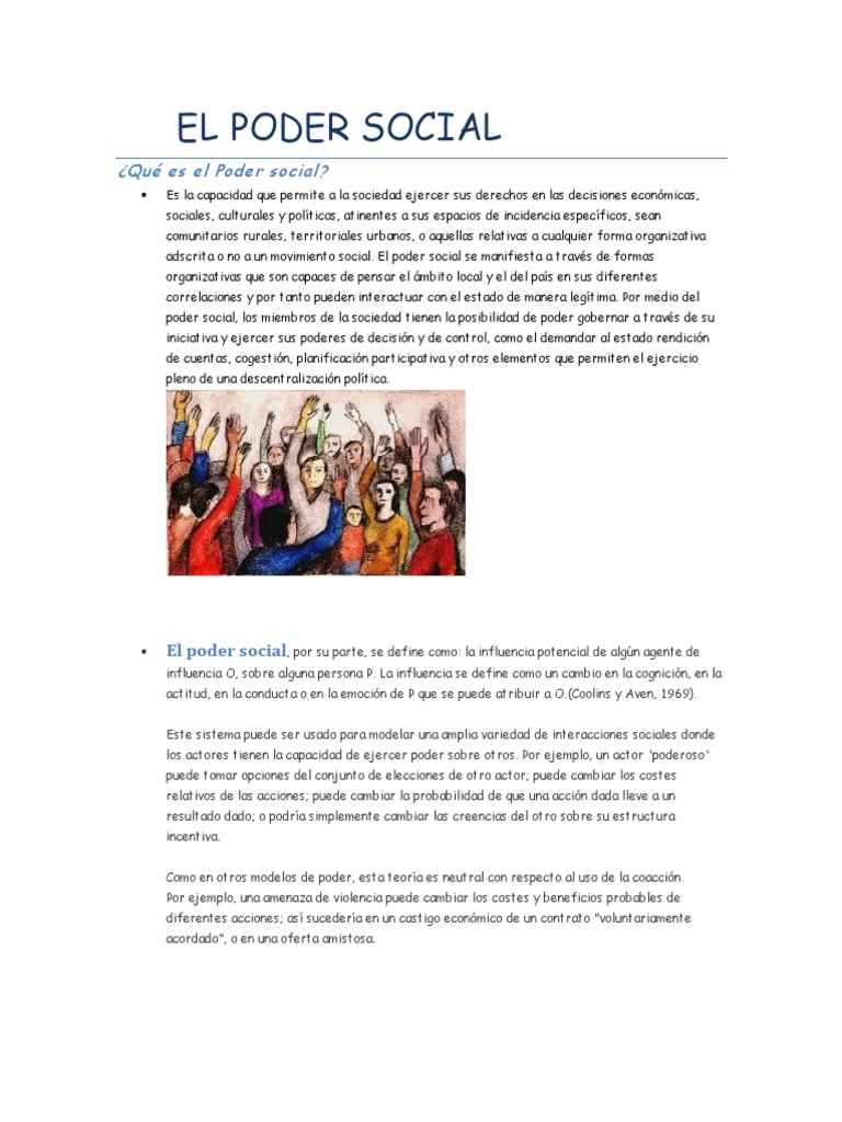El Poder Social | PDF | Poder (social y político) | Política (general)