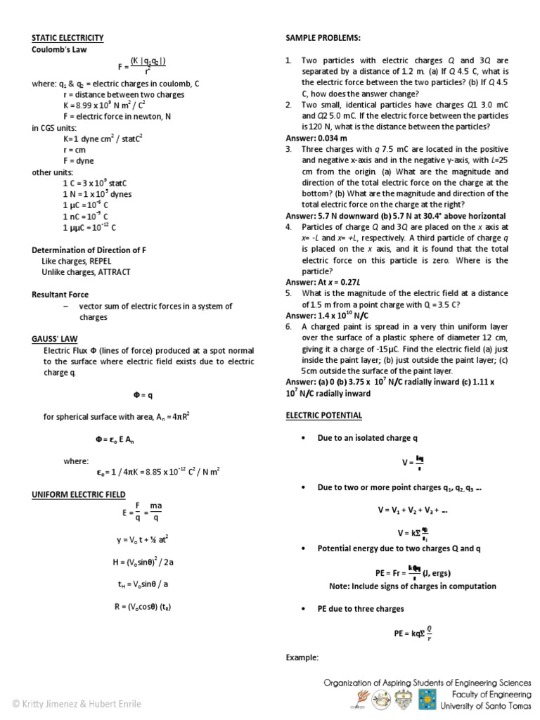 Physics II Finals Reviewer | PDF | Battery (Electricity) | Electric Current
