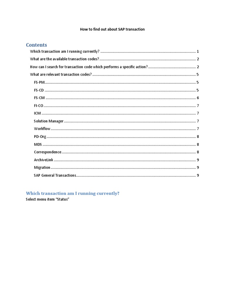 Find Sap Transaction Codes Pdf System Software Computing 4007