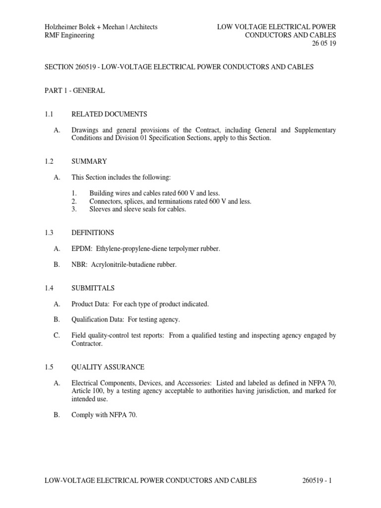 Low Voltage Electrical Conductors Guide | PDF | Electrical Wiring | Cable