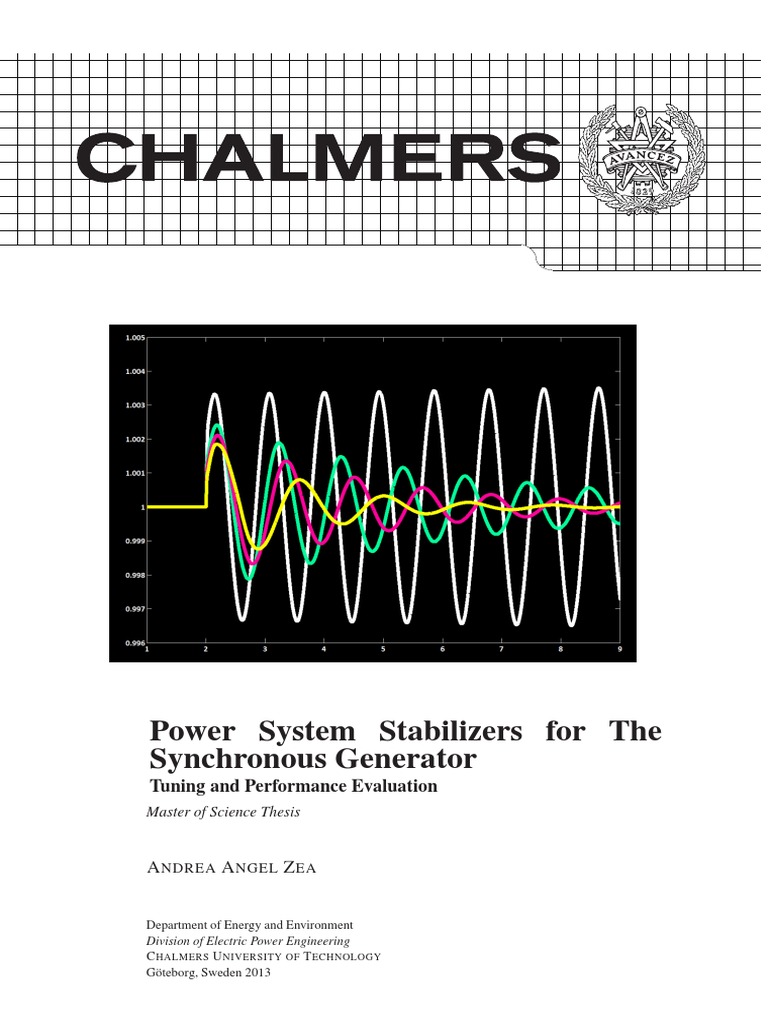 Power System Stabilizers For The Synchronous Generator: Tuning and ...