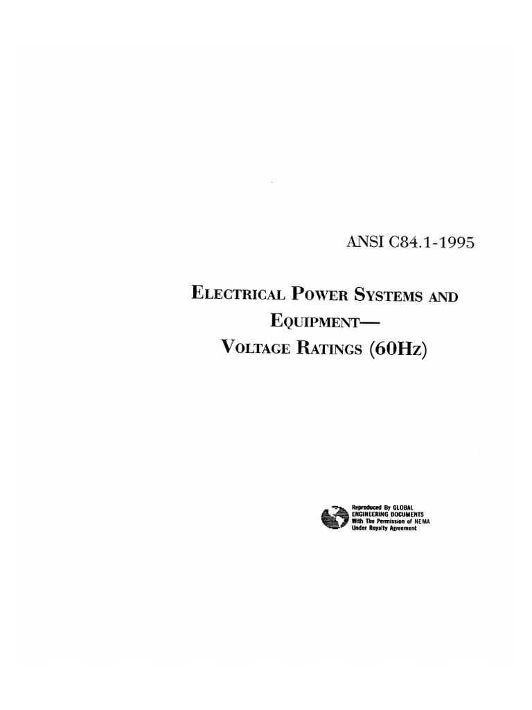 Ansi C84.1 | PDF