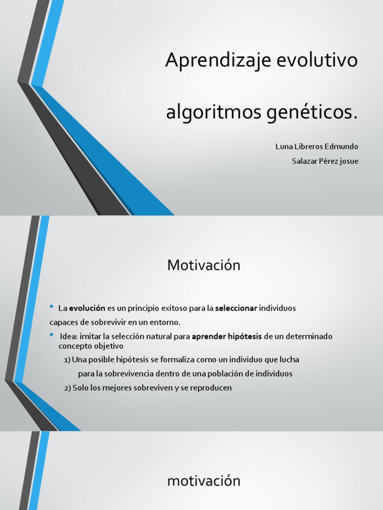 Algoritmos Genéticos y Evolución | PDF | Algoritmo genético | Teorías ...