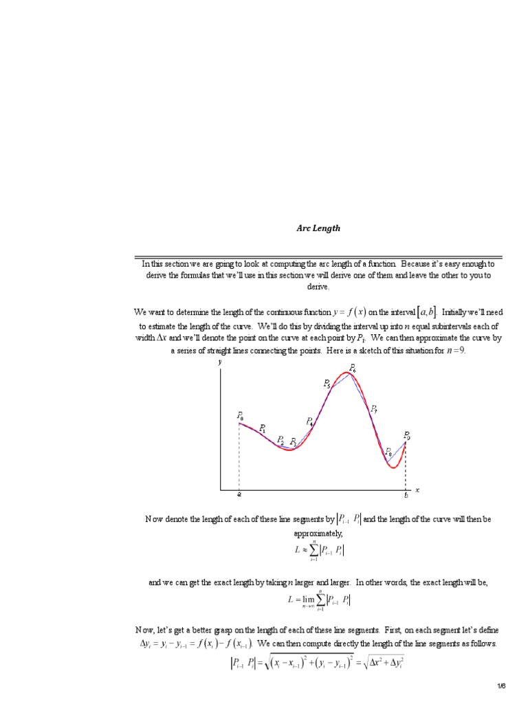 Calculus II - Arc Length | Integral | Derivative