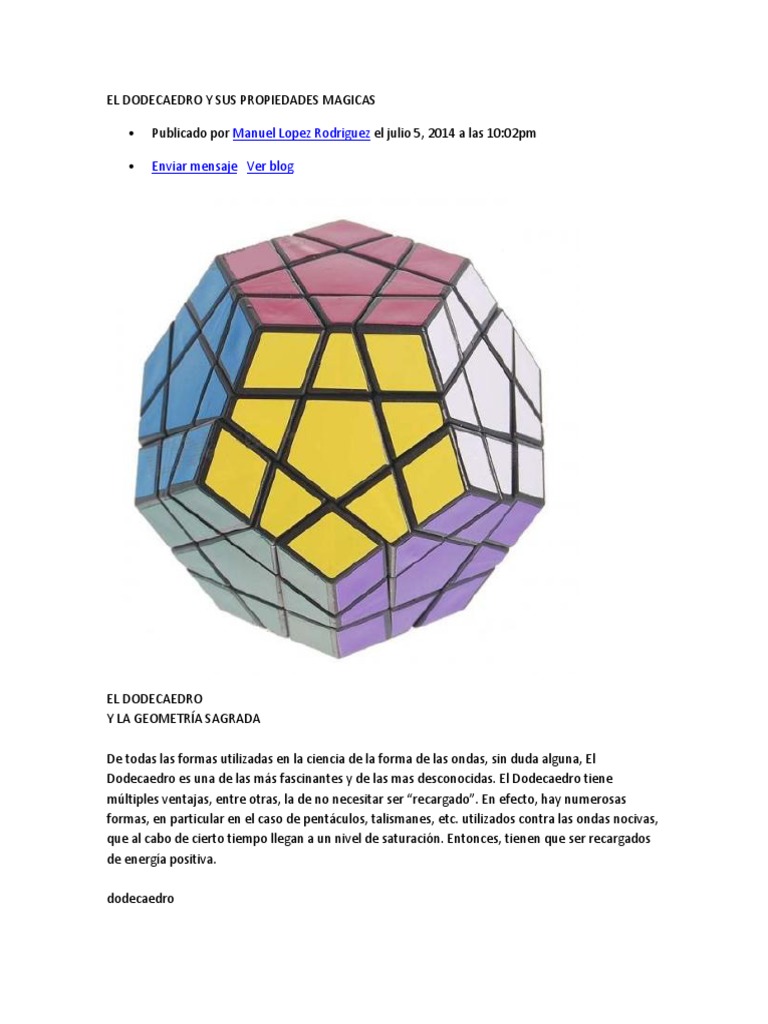 El Dodecaedro y Sus Propiedades Magicas | PDF | Alma | Comprensión
