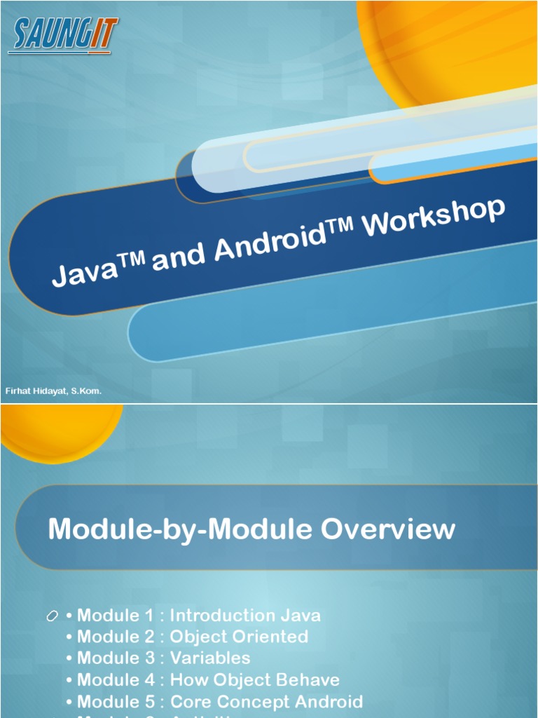 Modul Java Android | PDF | Parameter (Computer Programming) | Java Virtual Machine