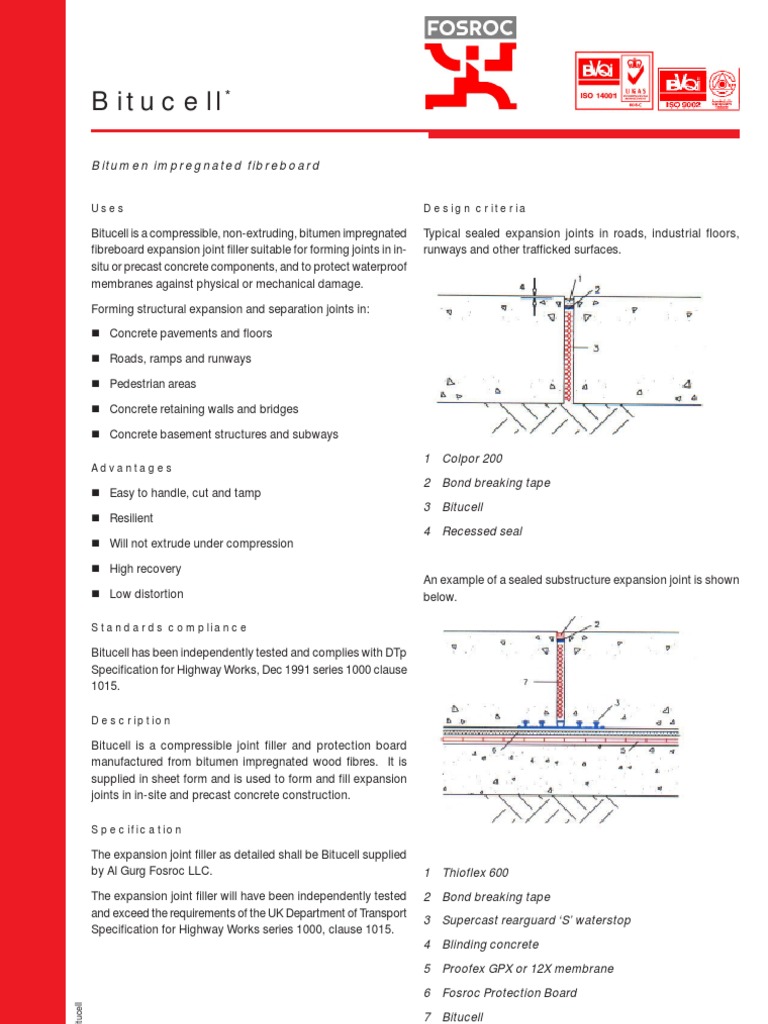 Bitumen Impregnated Fibreboard | PDF | United Arab Emirates | Concrete