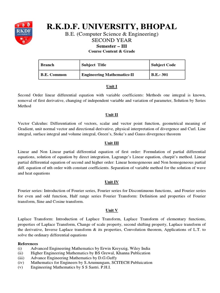 CSE Syllabus | PDF | C++ | Fourier Series