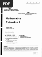 Mathematics Advanced Extension 1 and Extension 2 Reference Sheet PDF ...