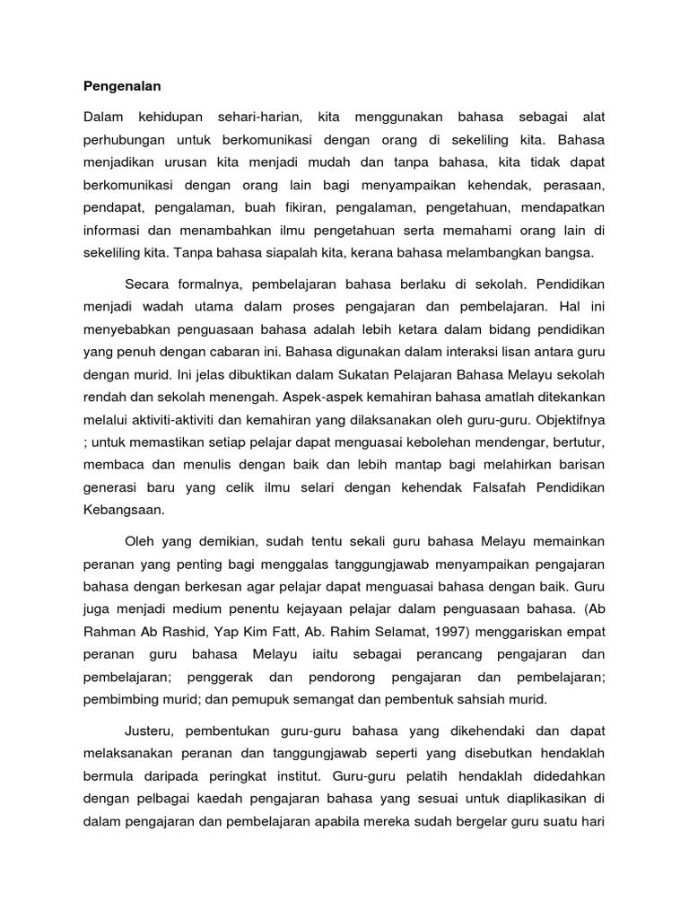 Pengenalan | PDF | Seni & Disiplin Bahasa