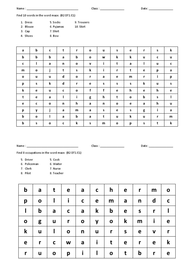 Word Maze Activities for Kids | PDF | Language Arts & Discipline