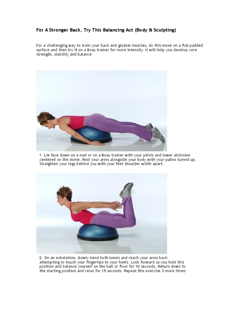 For A Stronger Back, Try This Balancing Act (Body & Sculpting) | PDF ...
