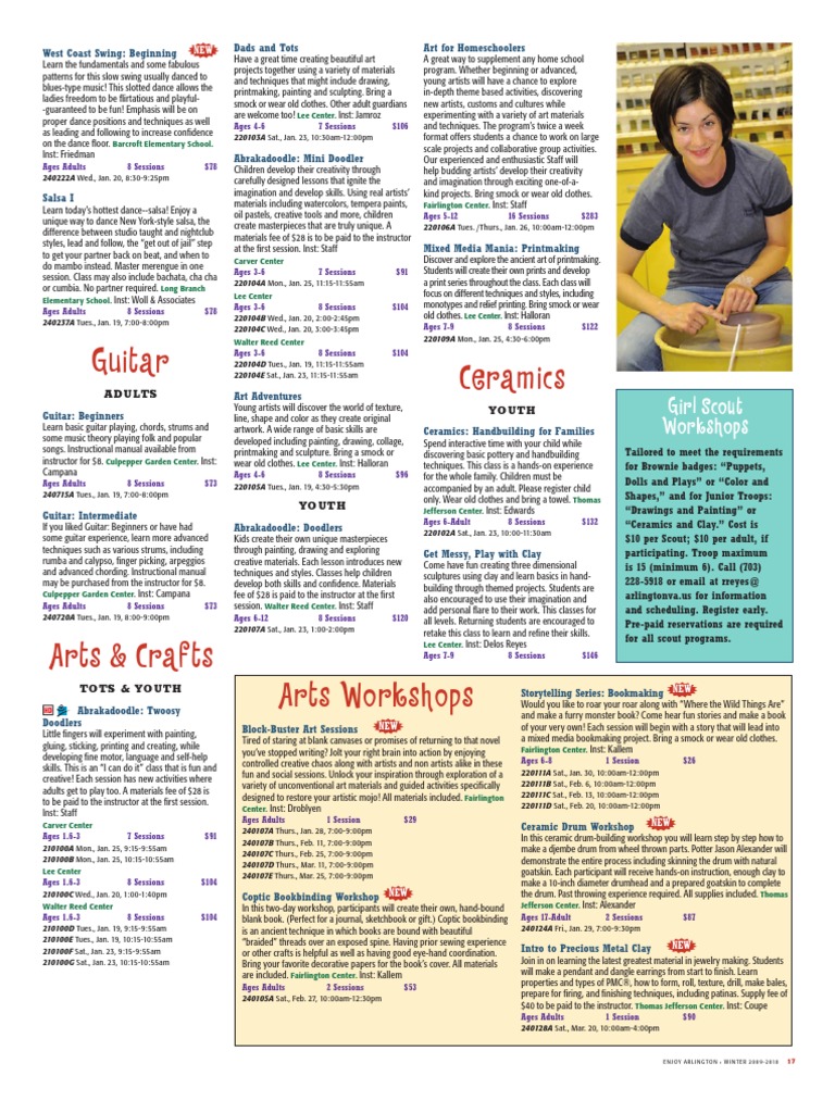 Winter 2010 Art Classes | PDF | Drawing | Credit Card