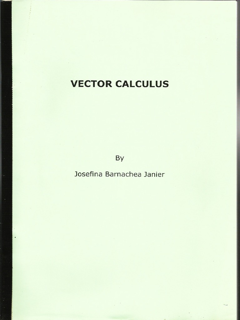 Vector Calculus Workbook | PDF