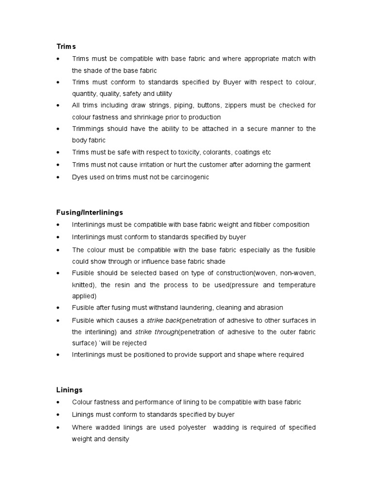 Trim Defects | PDF | Seam (Sewing) | Embroidery