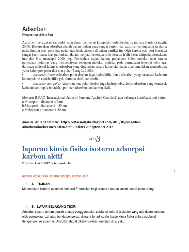 Adsorben | PDF