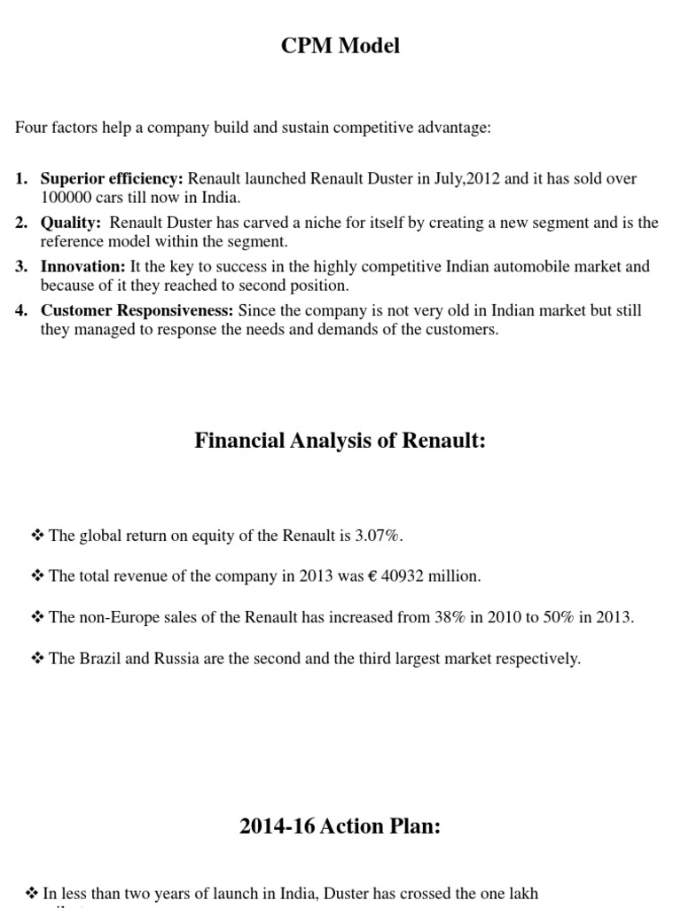 CPM Model: Four Factors Help A Company Build and Sustain Competitive ...