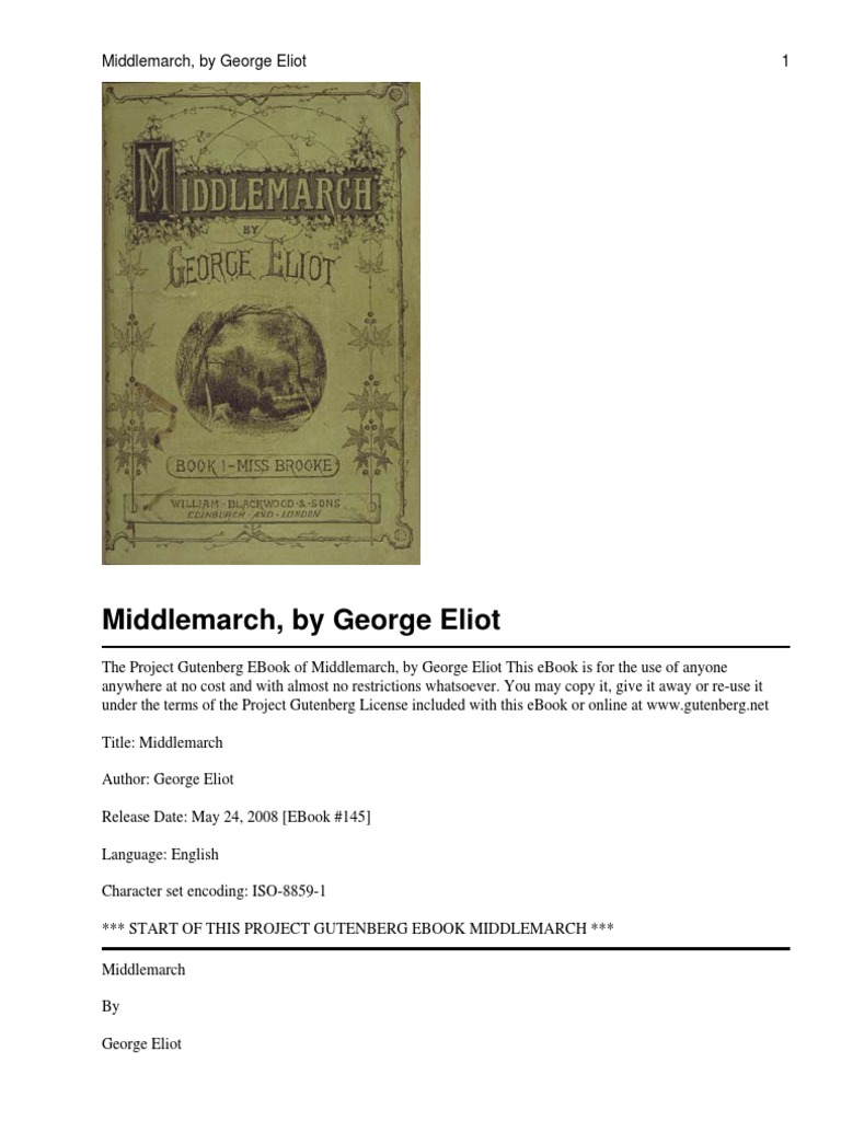 George Eliot, Middlemarch | PDF | George Eliot | Middlemarch