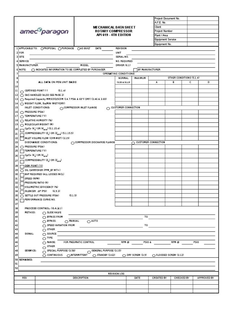 Rotary Compressor API 619 | PDF