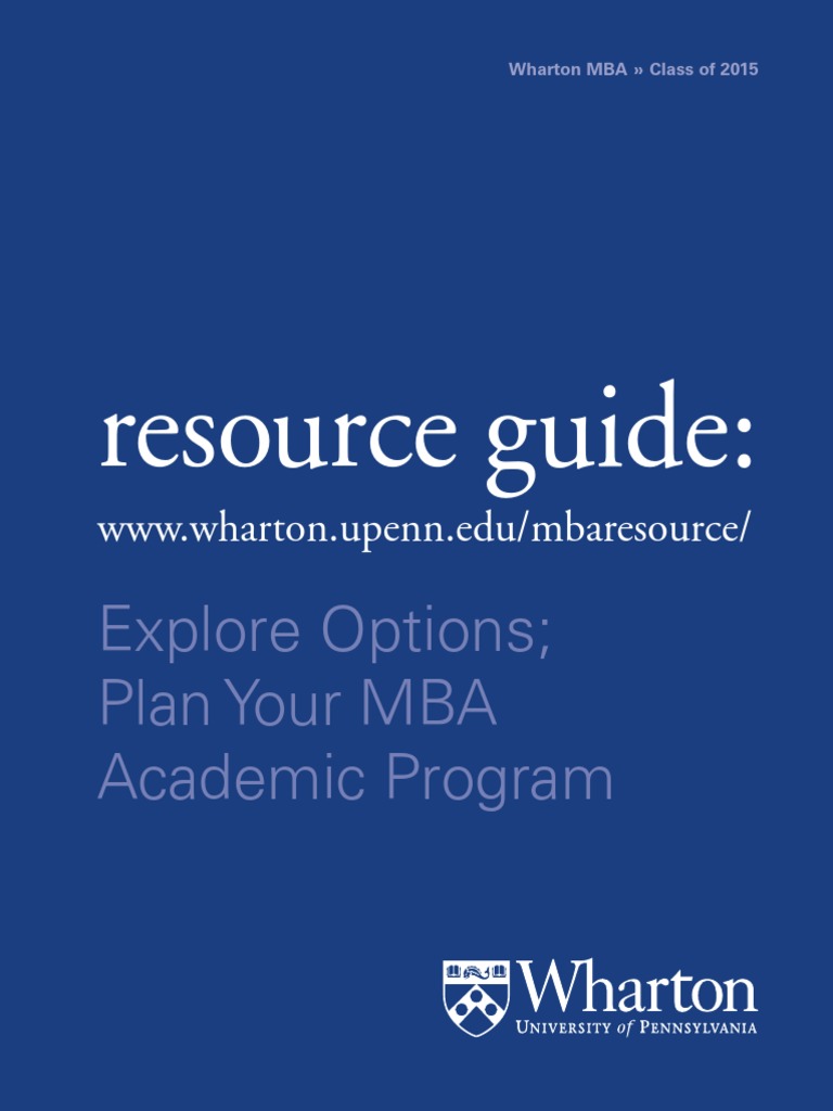 Mba Resource 13-14 | PDF | Wharton School Of The University Of ...