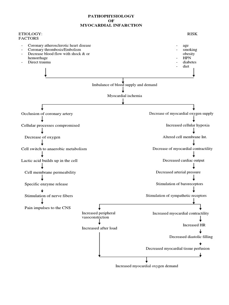 Pathophysiology of MI | PDF