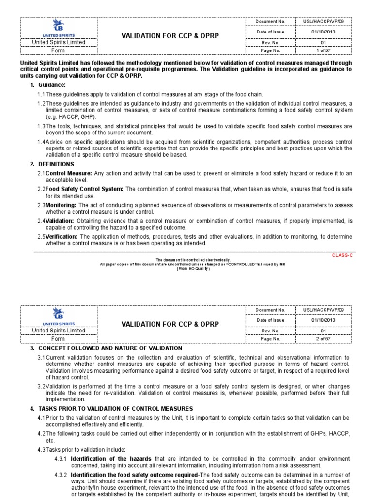 09_Validation of CCP & OPRP | Food Industry | Malnutrition