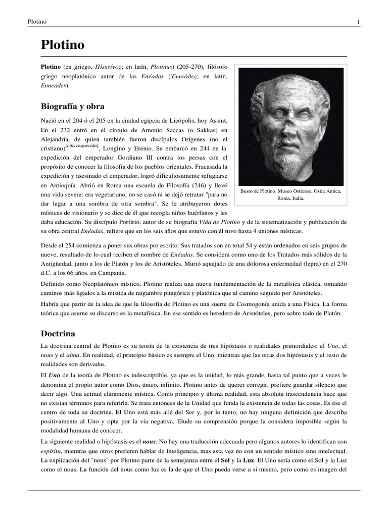 Plotino | PDF | Religión y creencia