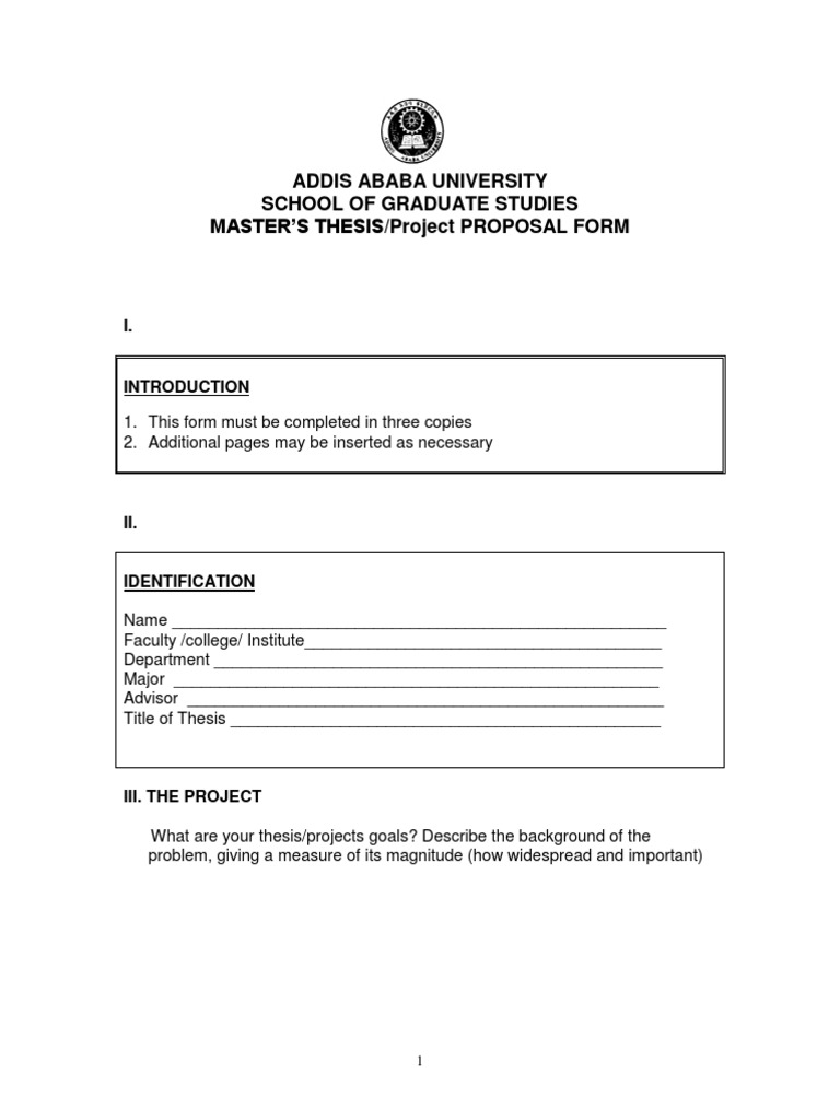 Proposal Format AAU | Thesis | Graduate School