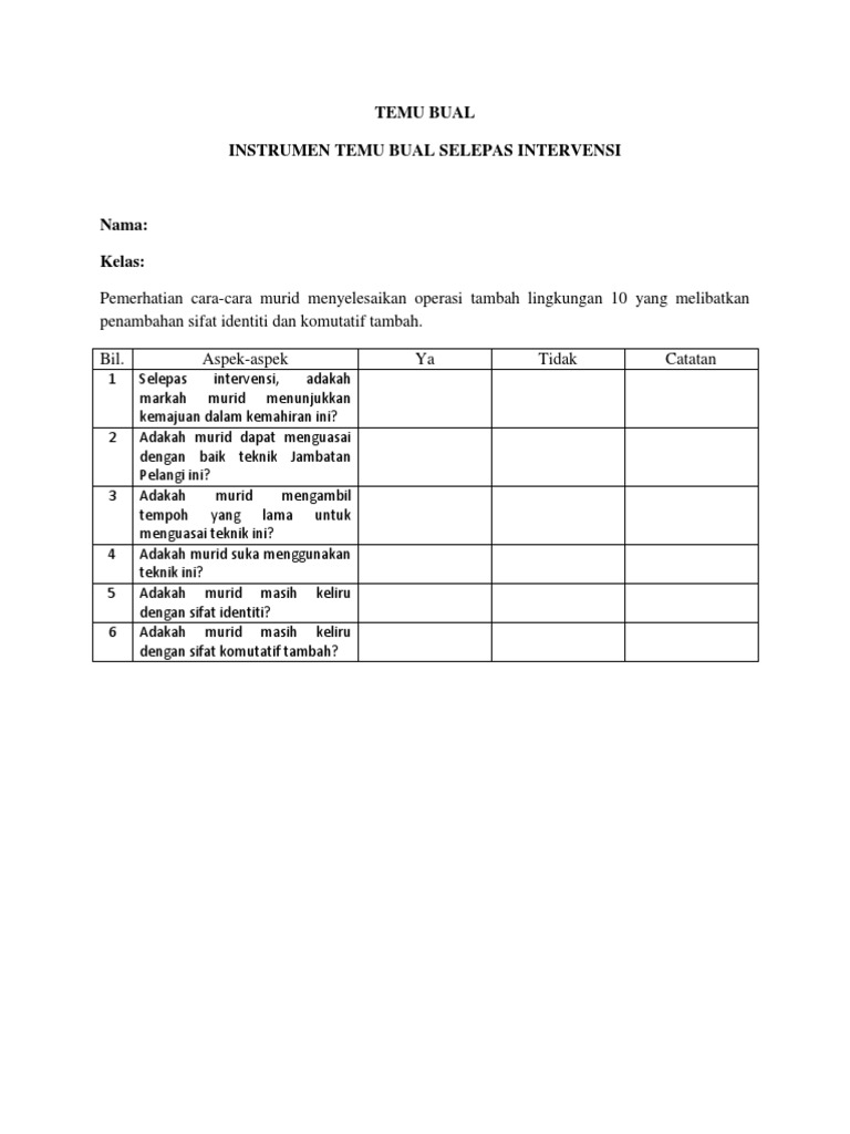 Instrumen TEMU BUAL | PDF | Karier & Perkembangan | Komputer