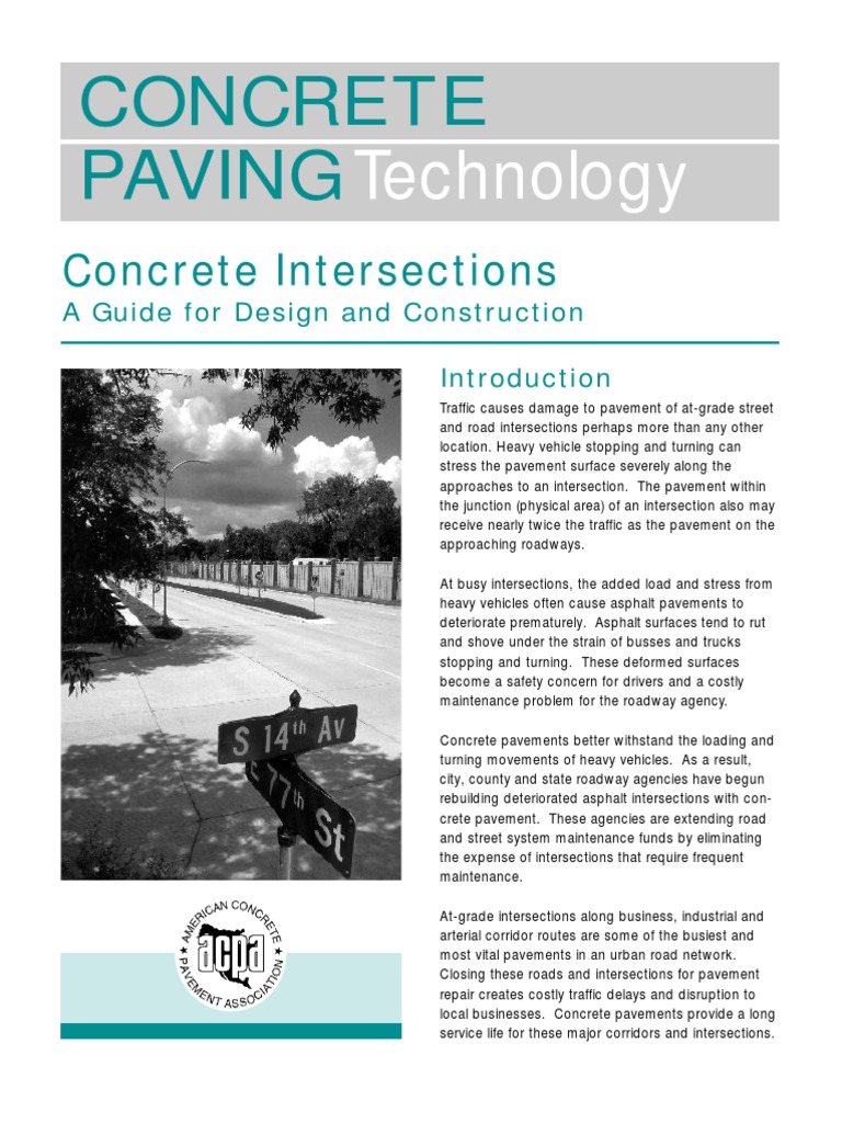 TB019P Concrete Intersections - A Guide For Design and Construction ...