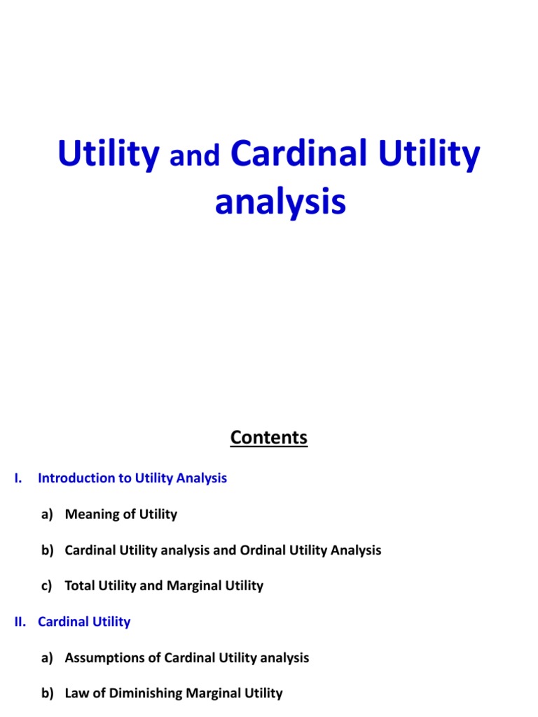 Utility Analysis | PDF | Utility | Marginal Utility
