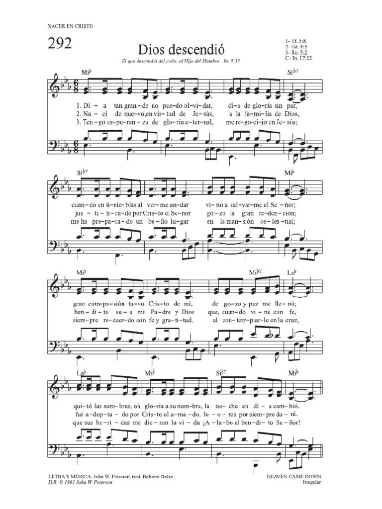 Himno Dios Descendio | PDF | Artes del Lenguaje y Comunicación