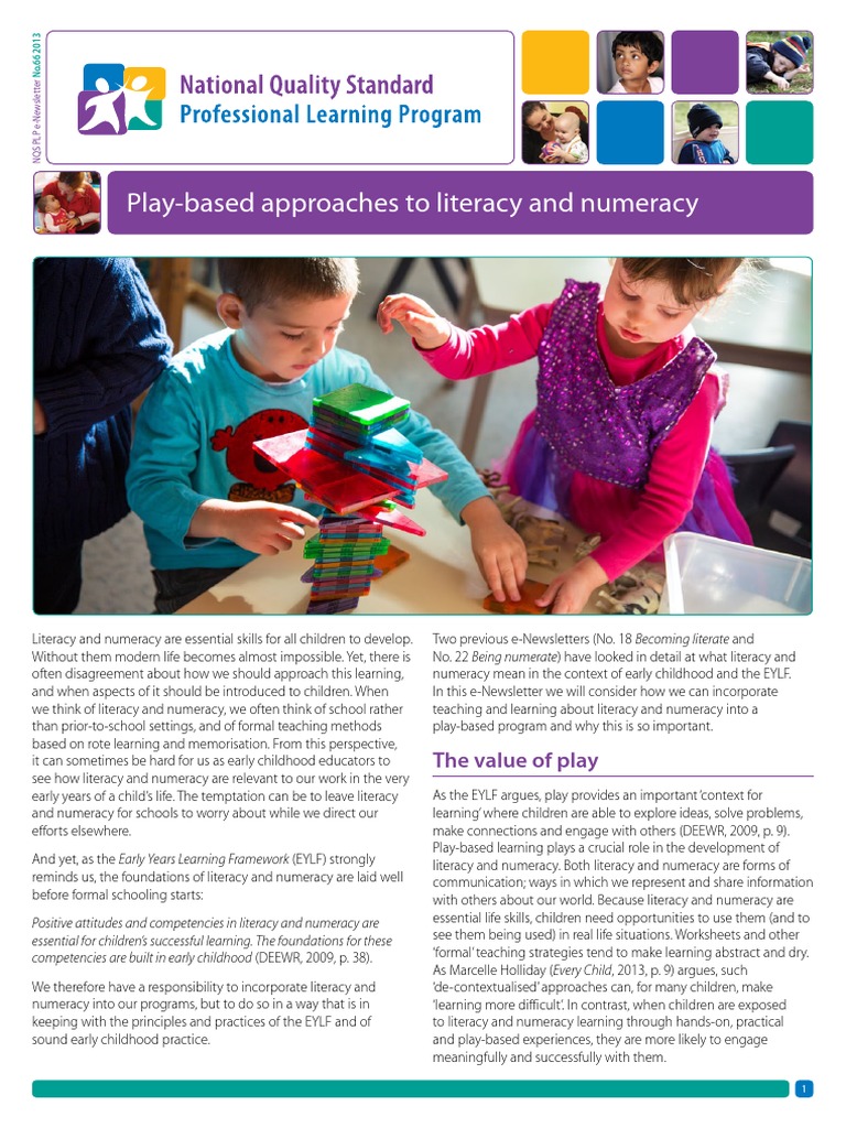 Teaching Numeracy Through Play | PDF | Literacy | Early Childhood Education
