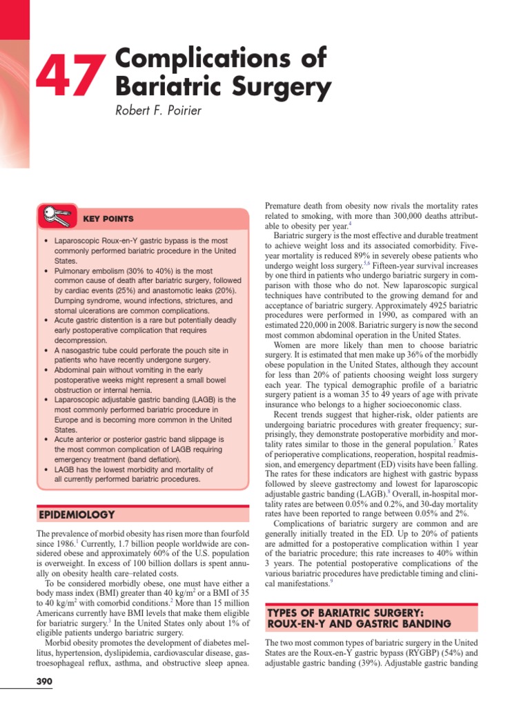 Complications Bariatric Surgery | PDF | Bariatric Surgery | Stomach