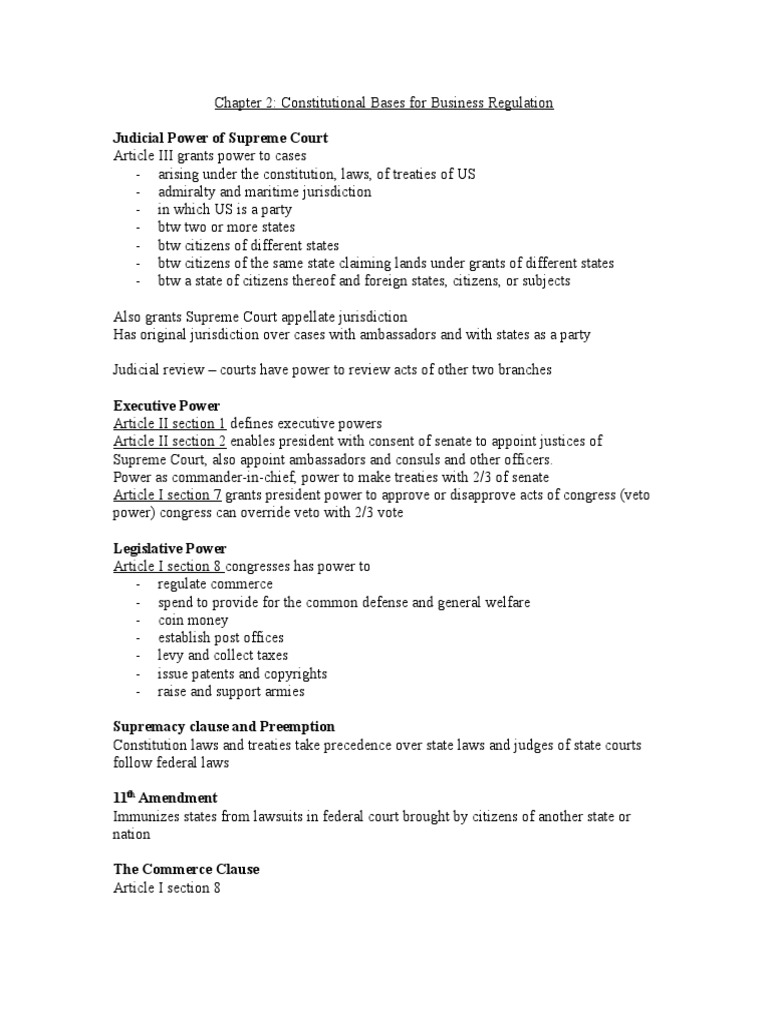 CHP 2 | PDF | Article One Of The United States Constitution | Article ...