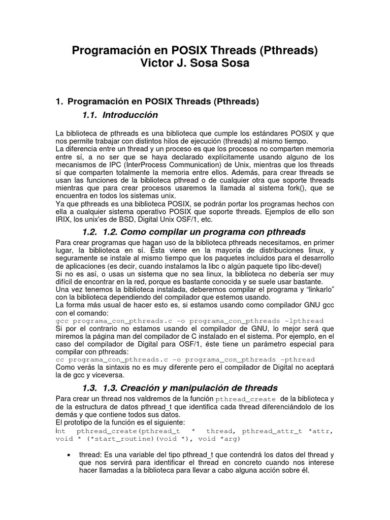 Pthreads PDF | PDF