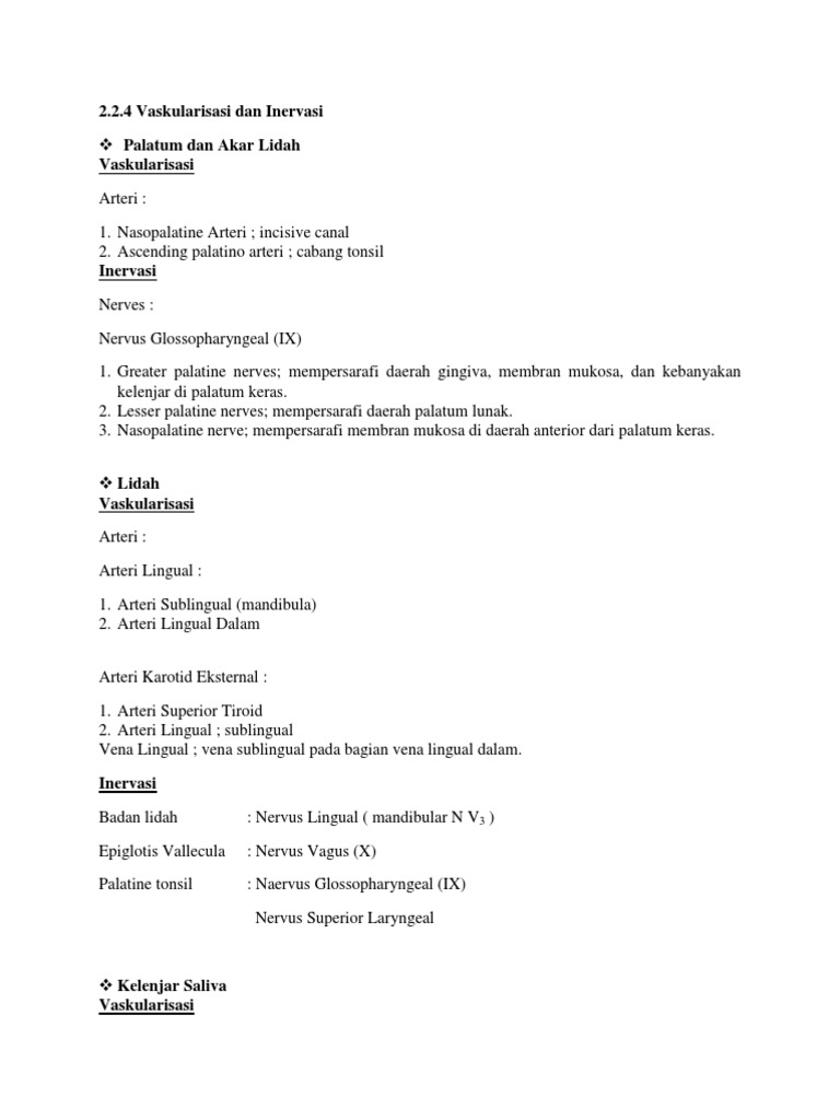 Inervasi Dan Vaskularisasi GIgi | PDF