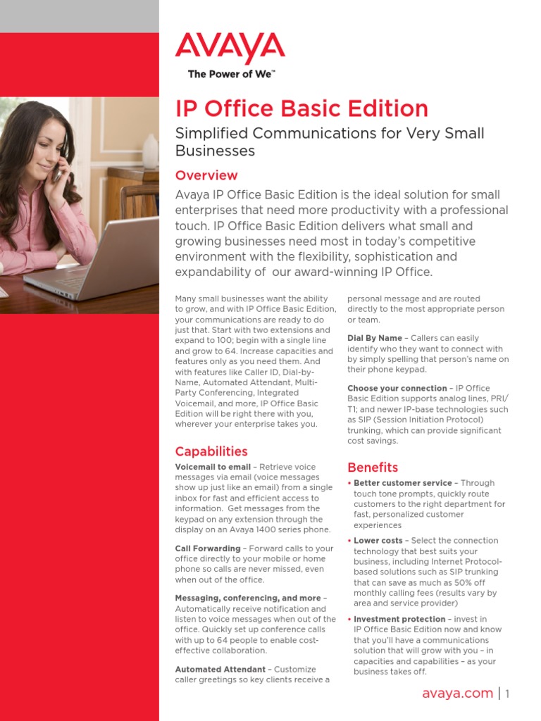 Avaya Ip Office Basic Edition Lb48222 Download Free Pdf Voicemail Session Initiation Protocol 