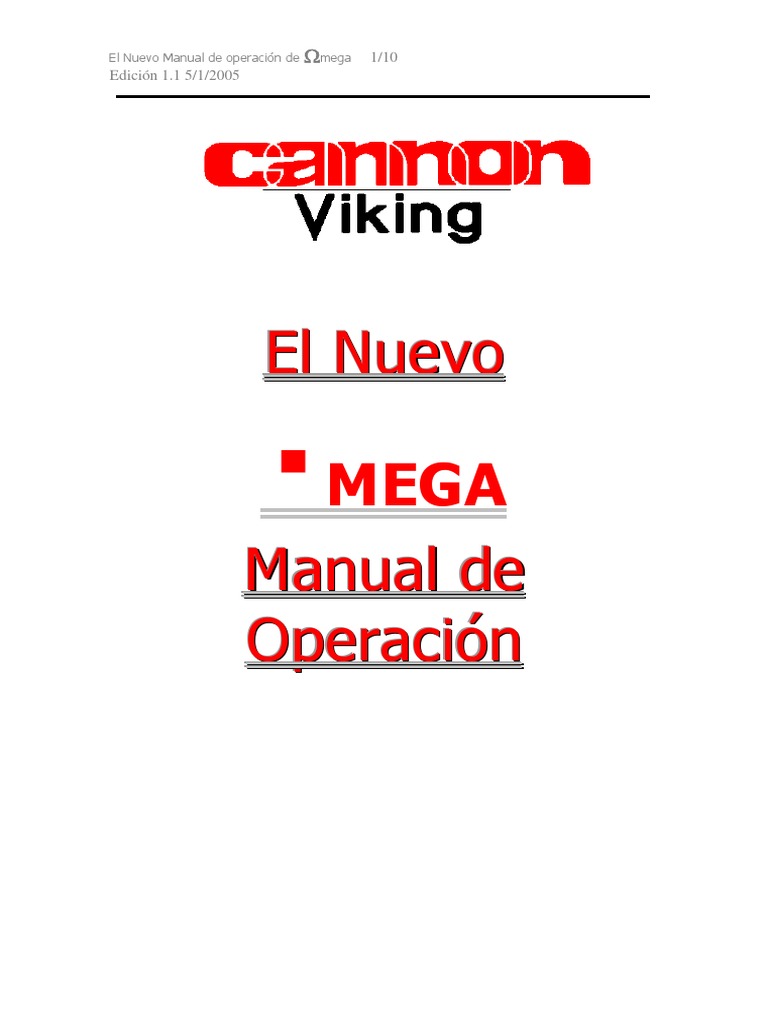 Omega (Cannon Viking) | PDF | Medición | Hoja de cálculo