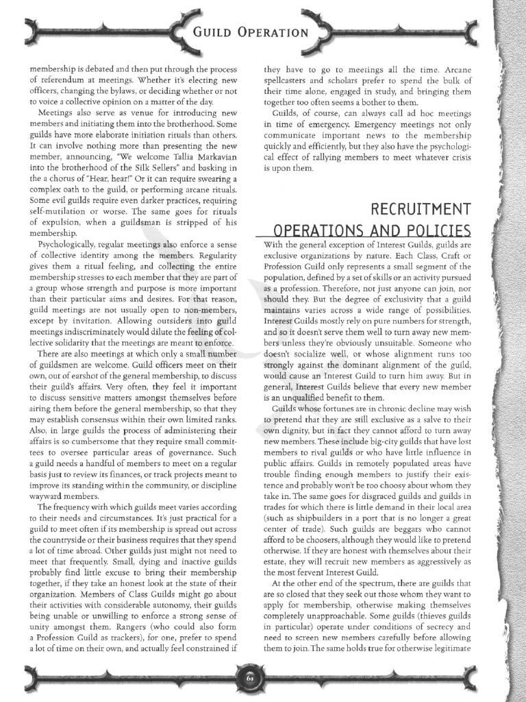 Guild Recruitment | PDF | Apprenticeship | Guild