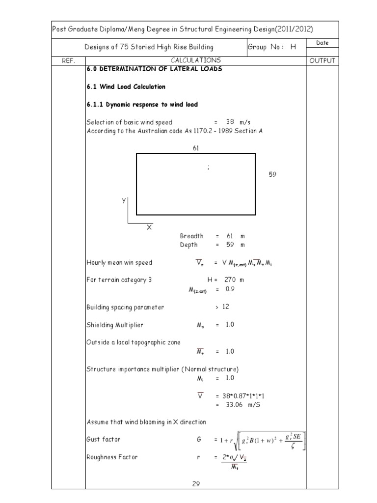 Wind and Seismic Load Calculations for High-Rise Design | PDF ...