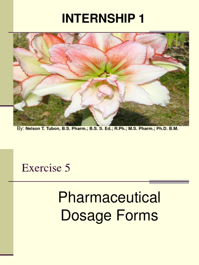 Pharmaceutical Dosage Forms Guide | PDF | Medical Prescription ...