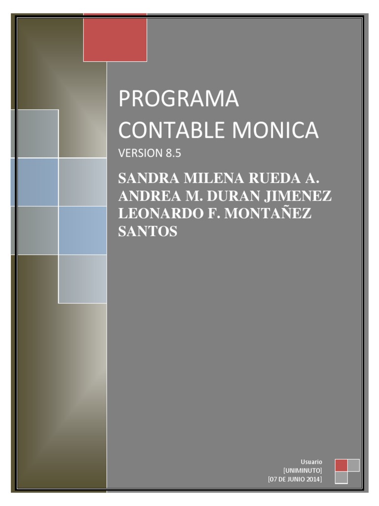 Sistema Contable Mónica 8.5: Guía de Uso | PDF | Capital de trabajo ...