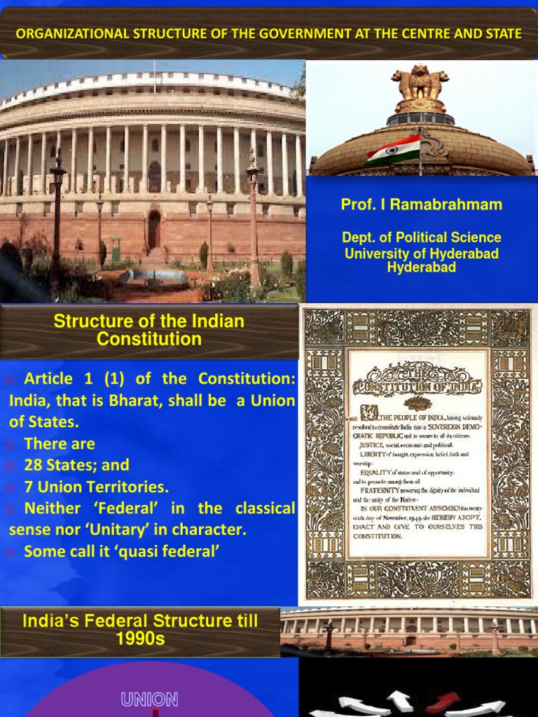 Oraganizational Structure of The Government at The Centre | PDF ...