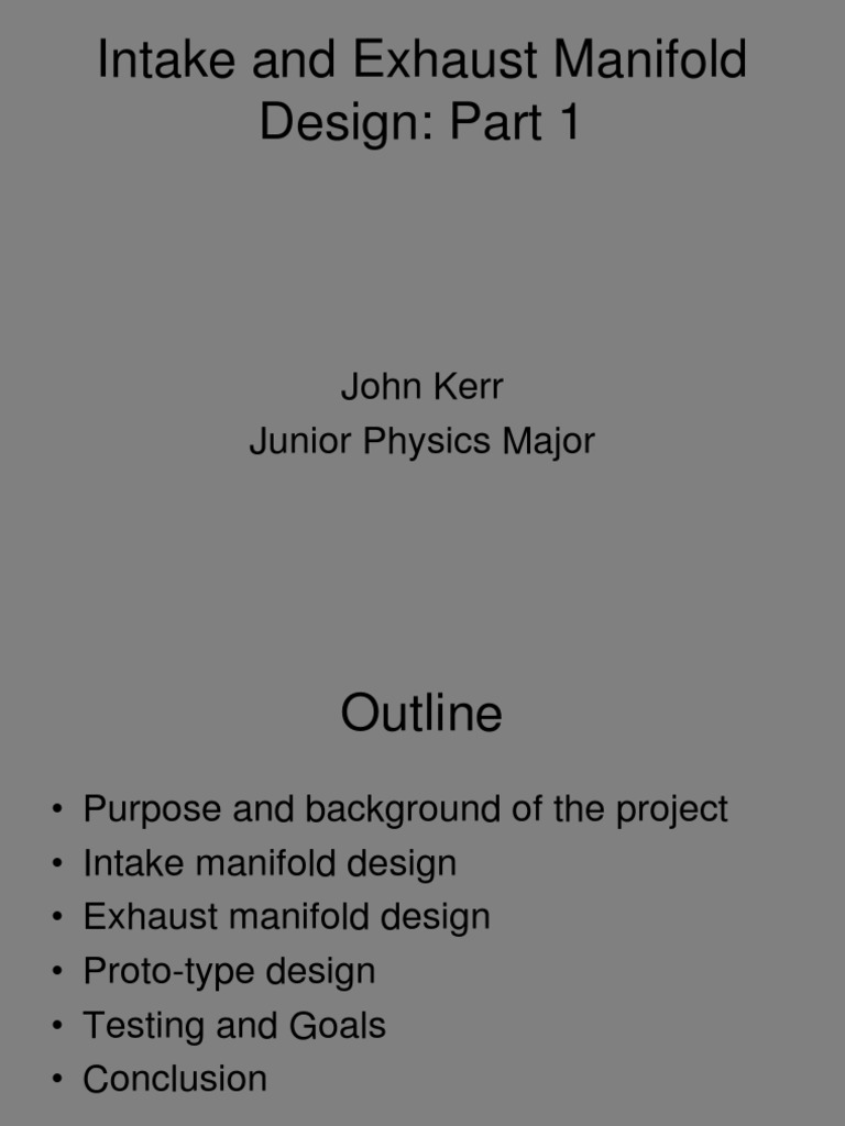 Race Car Manifold Design Guide | PDF | Turbocharger | Throttle