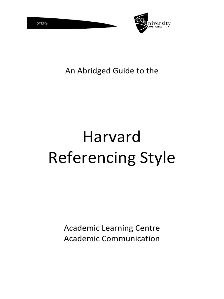 Harvard Referencing Style: An Abridged Guide To The | PDF